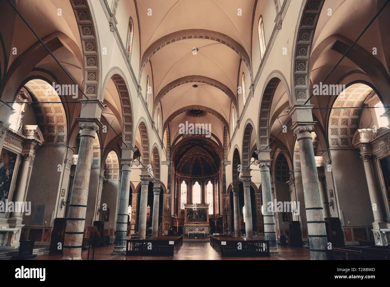 Church interior view in old medieval town Siena in Italy Stock Photo ...