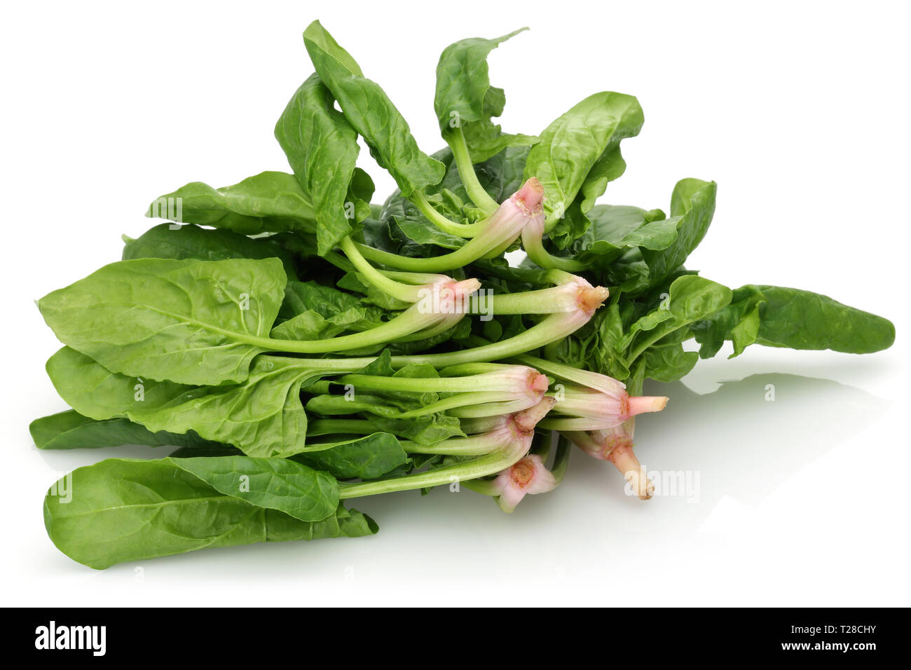 Bunch of fresh spinach isolated on white background Stock Photo - Alamy