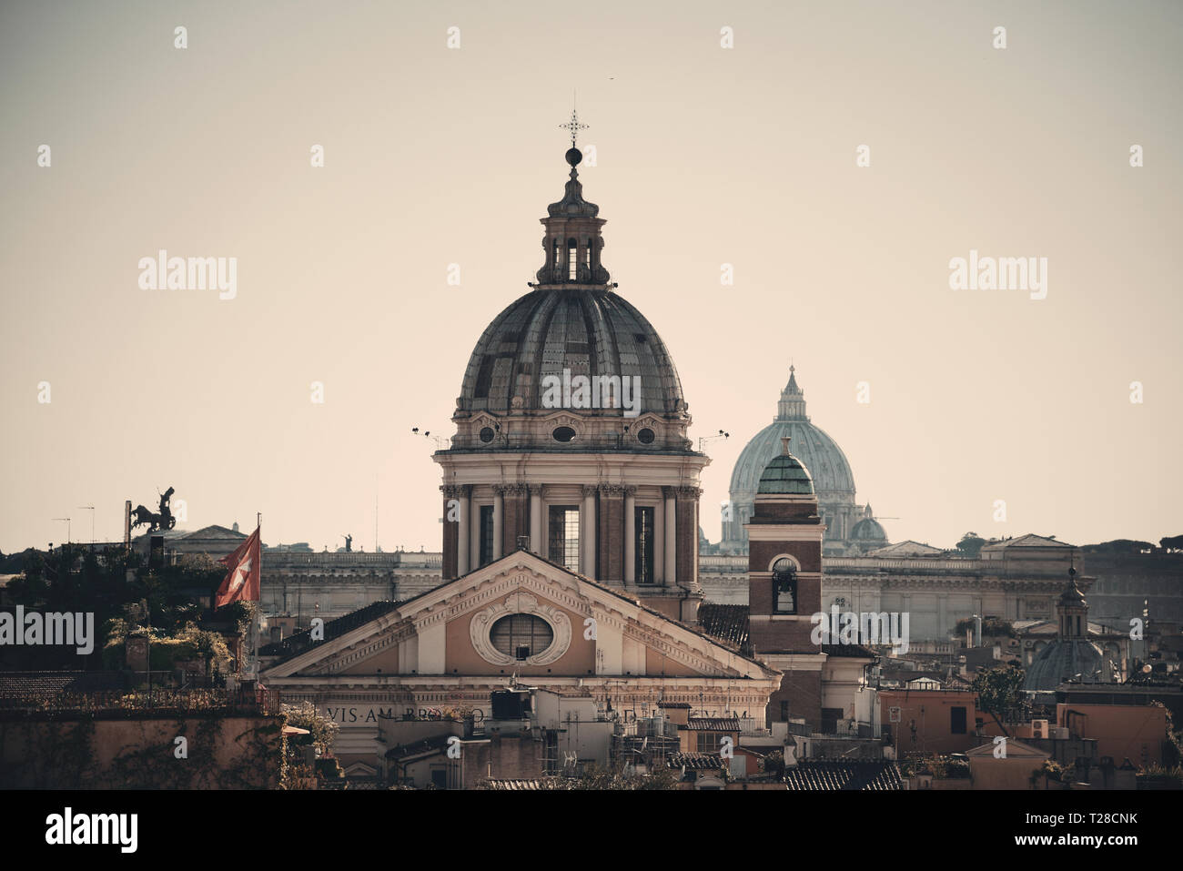 Dome of Rome historic architecture closeup, Italy Stock Photo - Alamy
