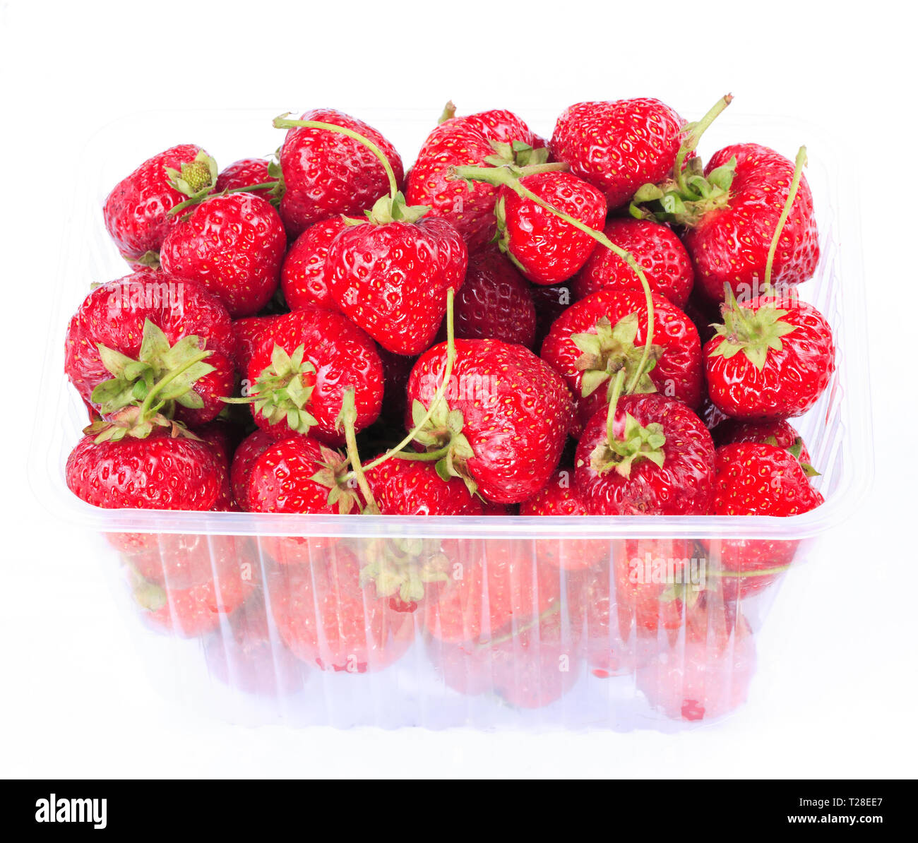 Strawberries in container Cut Out Stock Images & Pictures - Alamy