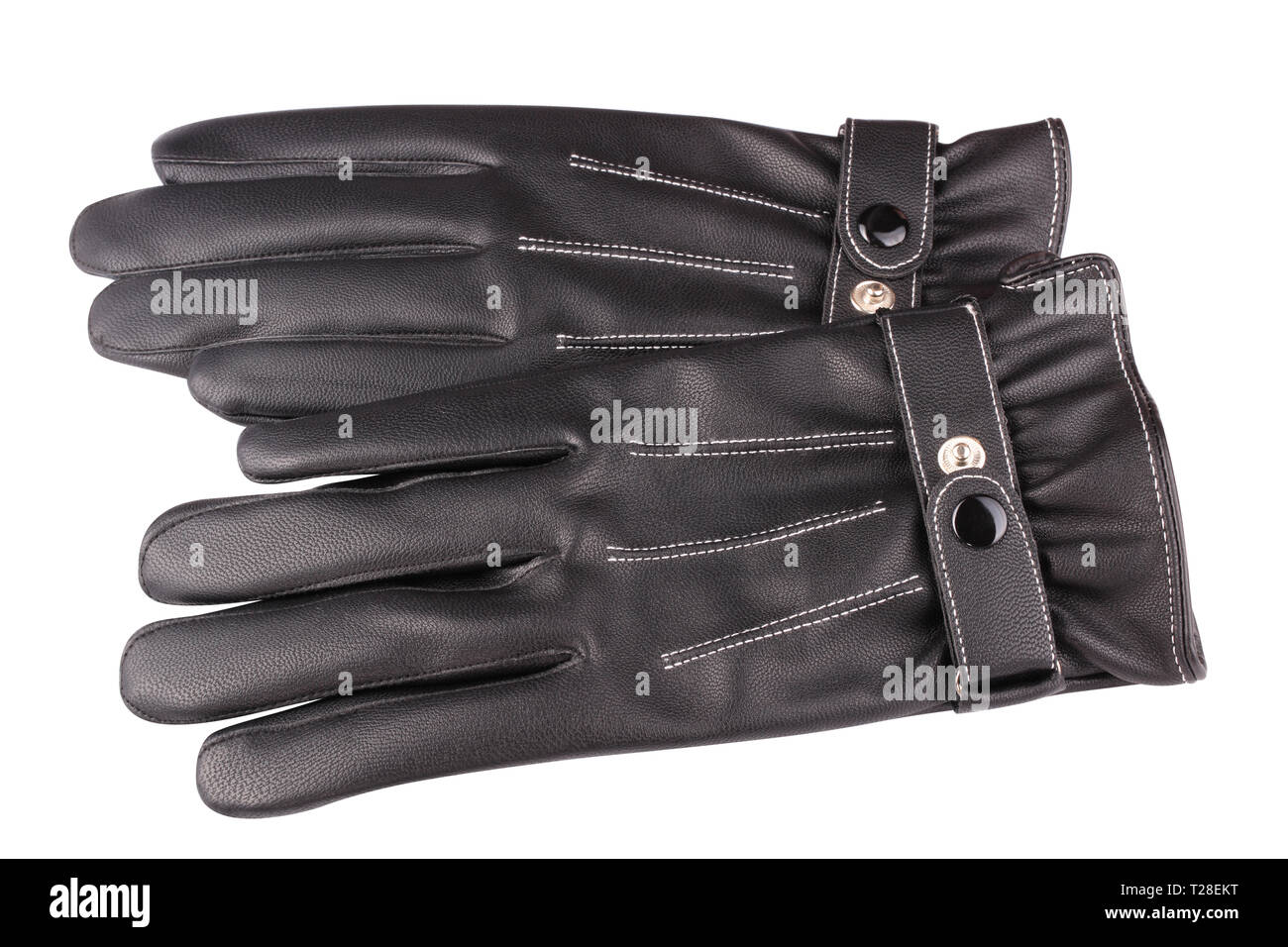 two Leather Gloves Isolated Stock Photo - Alamy