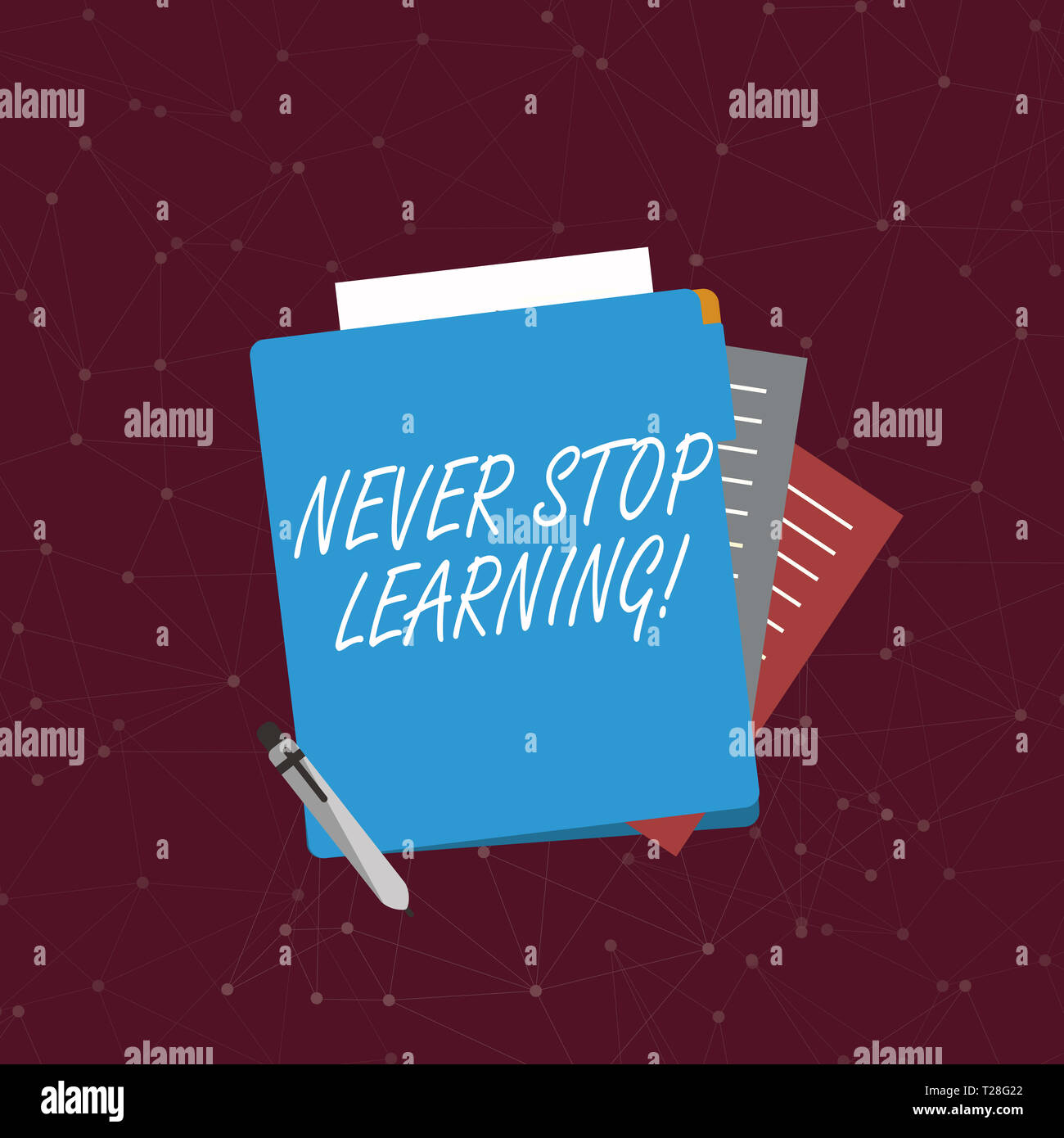 Handwriting text writing Never Stop Learning. Conceptual photo keep on ...