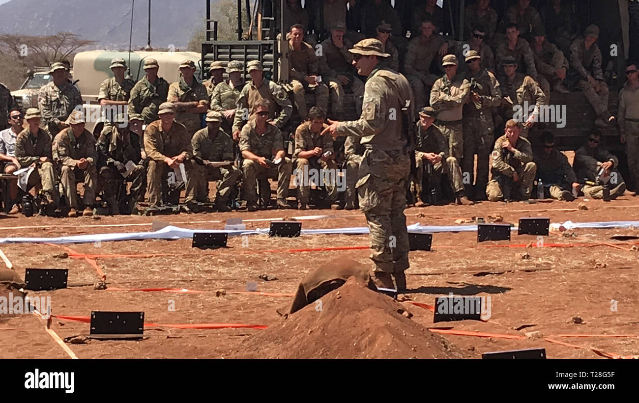 2 Rifles Commanding Officer Lieutenant Colonel Sam Cates briefs his ...