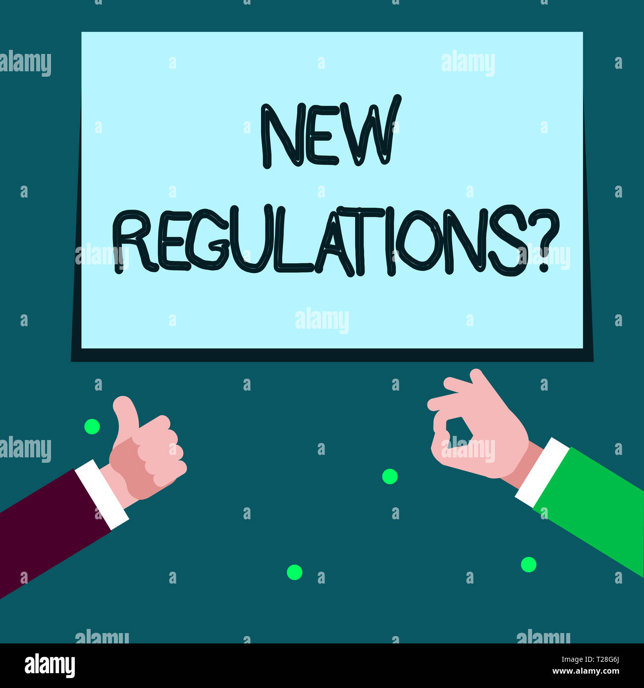 Word writing text New Regulations Question. Business photo showcasing ...