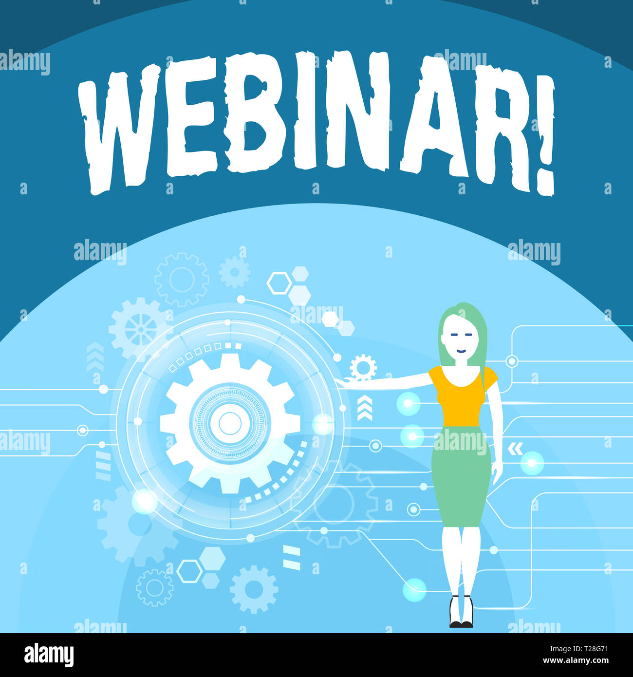 Writing note showing Webinar. Business concept for Internet distance ...