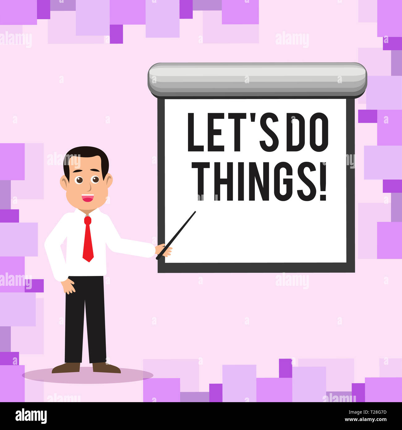 Writing note showing Let S Do Things. Business concept for Try something new find happiness ...
