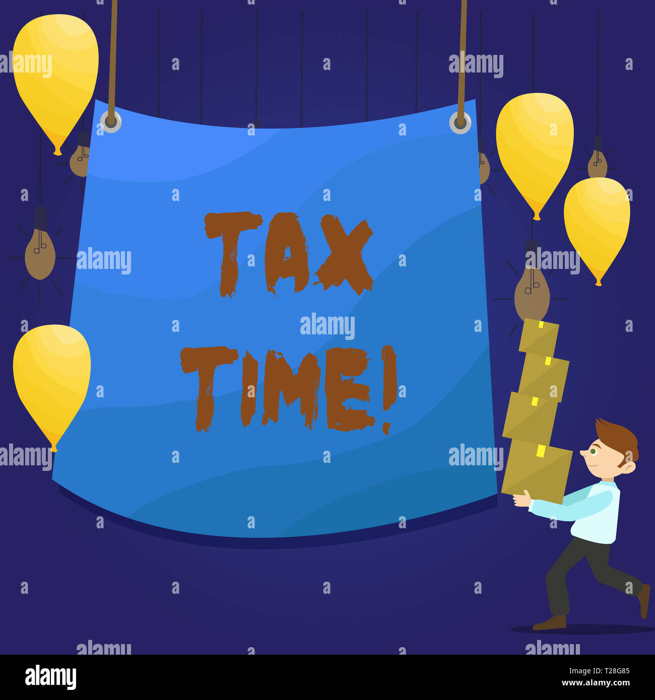 Writing note showing Tax Time. Business concept for when individual ...