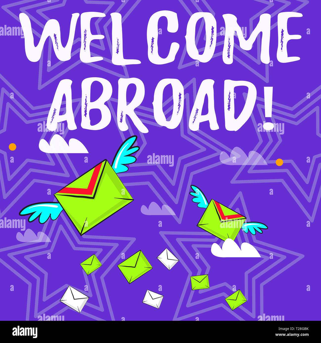 Text sign showing Welcome Abroad. Business photo text something that ...
