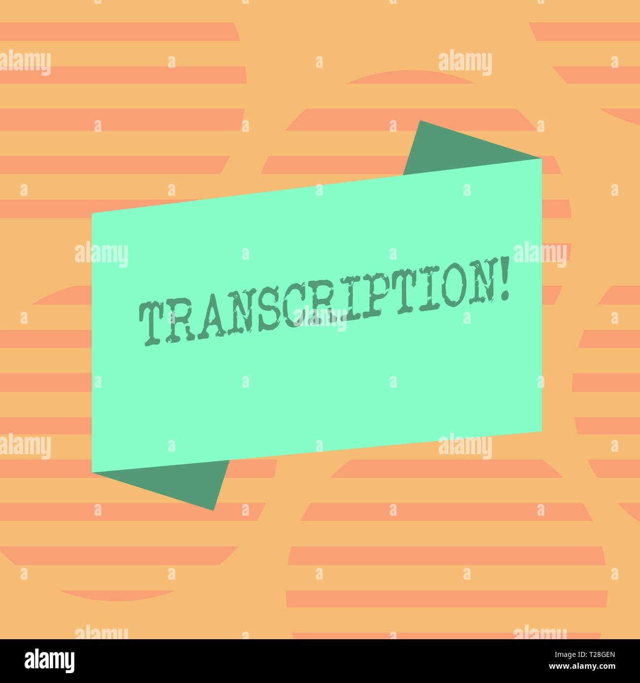 Word writing text Transcription. Business photo showcasing Written or ...