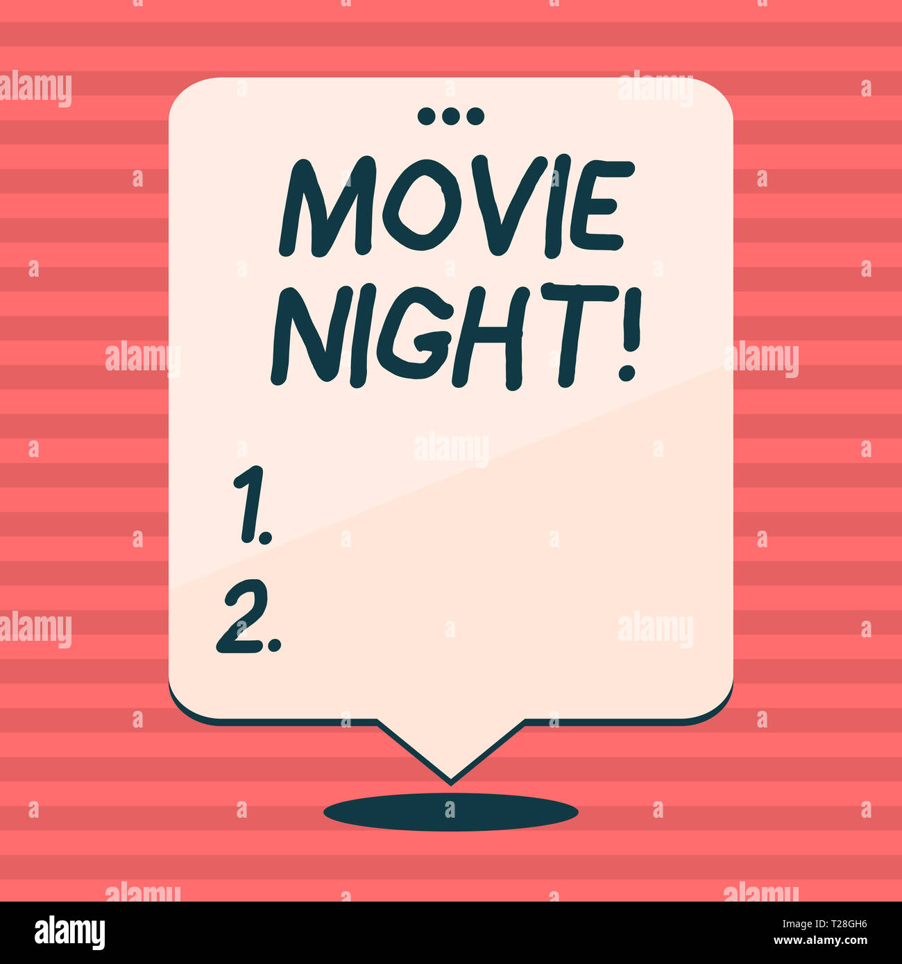 Writing note showing Movie Night. Business concept for tells story and ...
