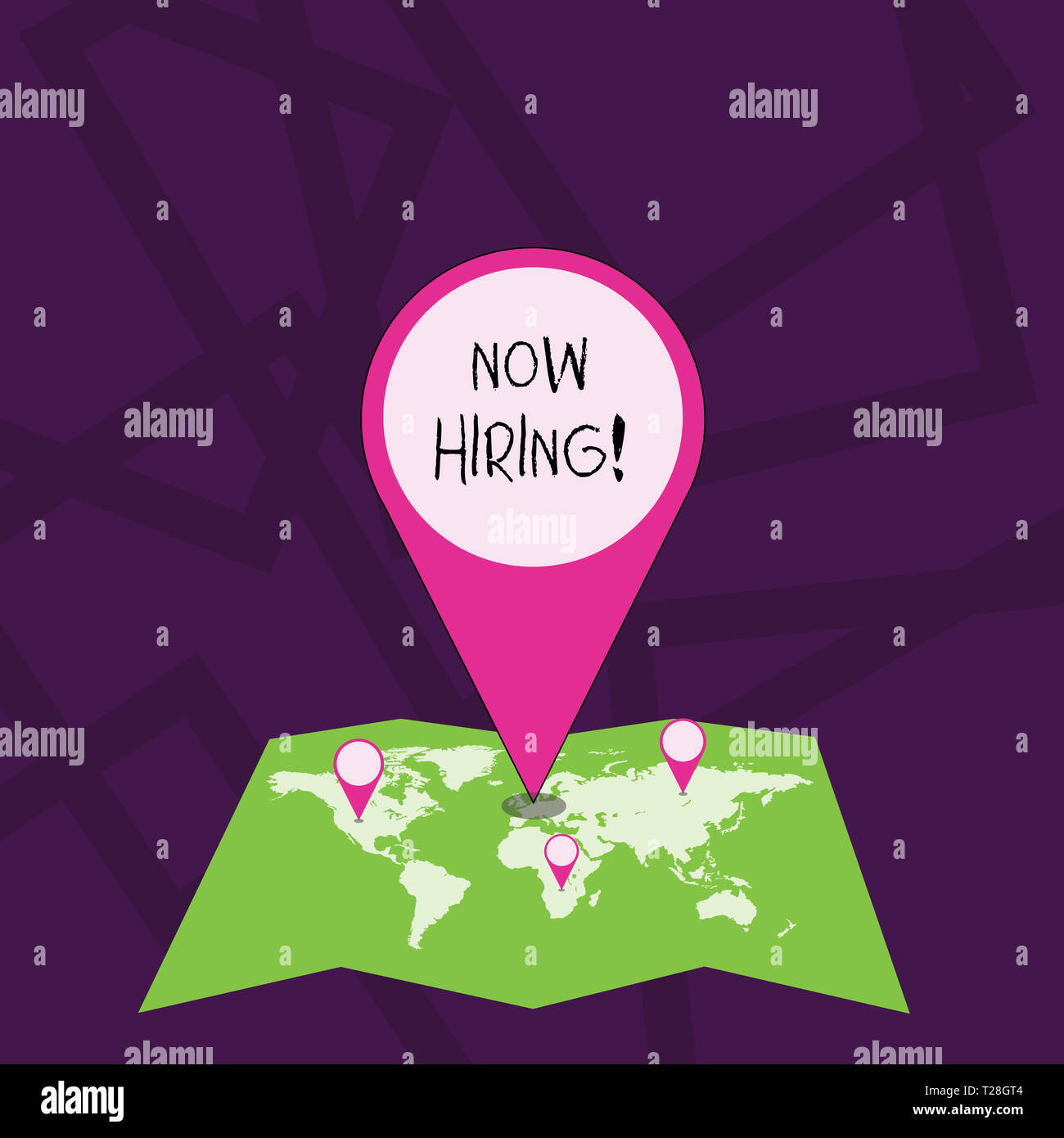 Text sign showing Now Hiring. Business photo showcasing finding ...