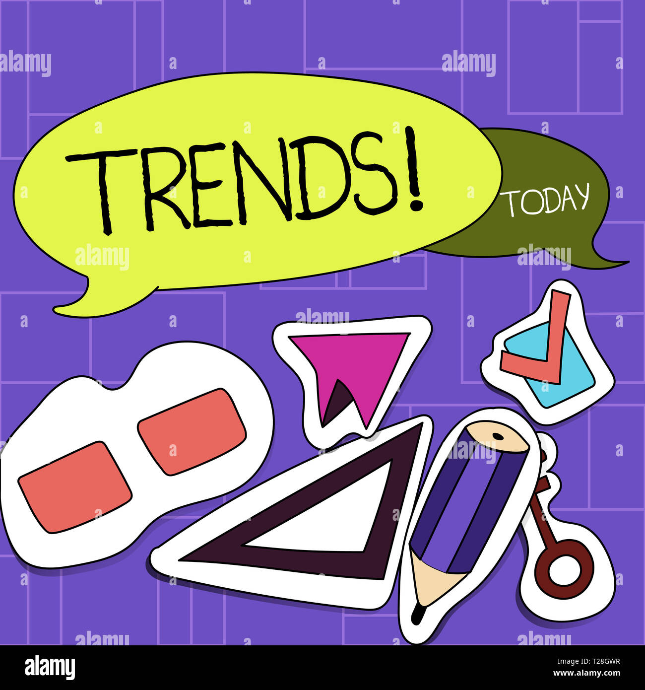 Handwriting text Trends. Conceptual photo General projected directions ...