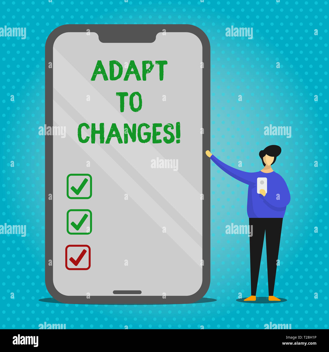 Text sign showing Adapt To Changes. Business photo text Innovative ...