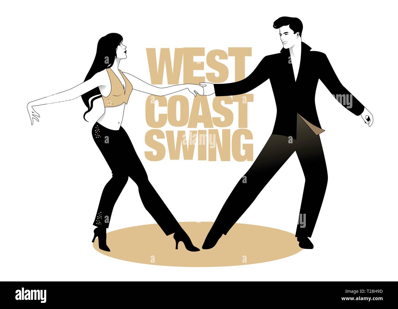 West Coast Swing Dance Silhouette