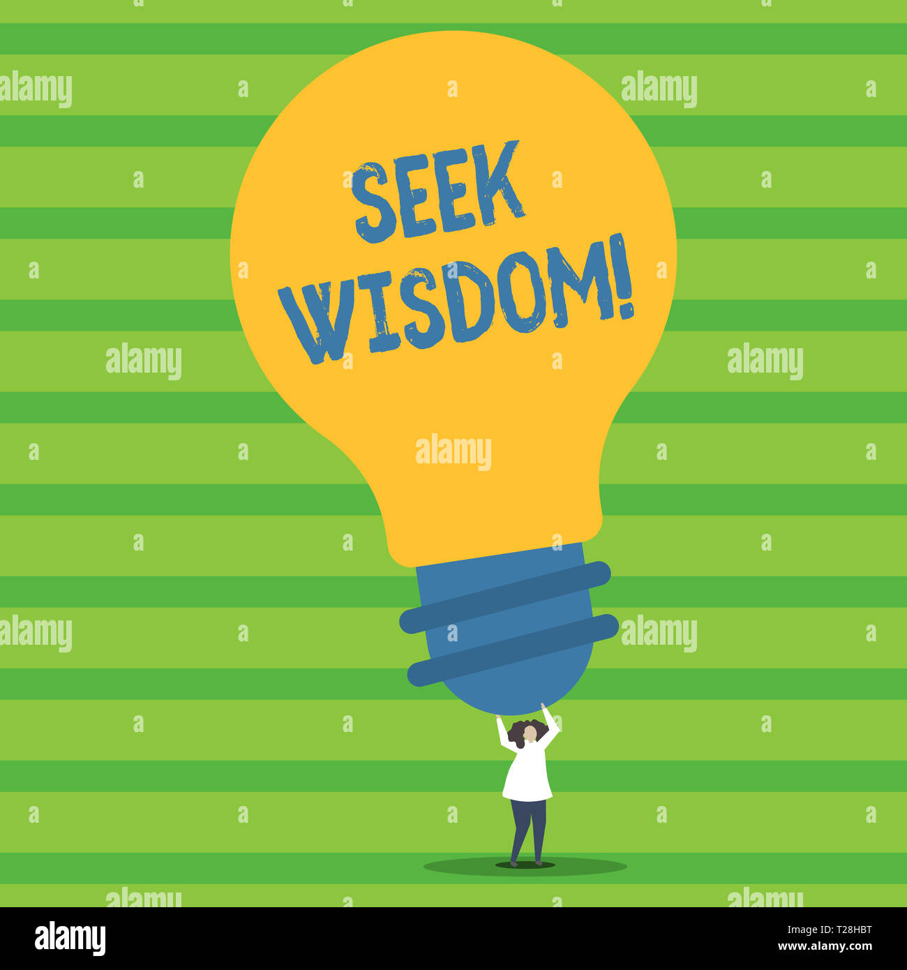 Writing note showing Seek Wisdom. Business concept for ability to think ...