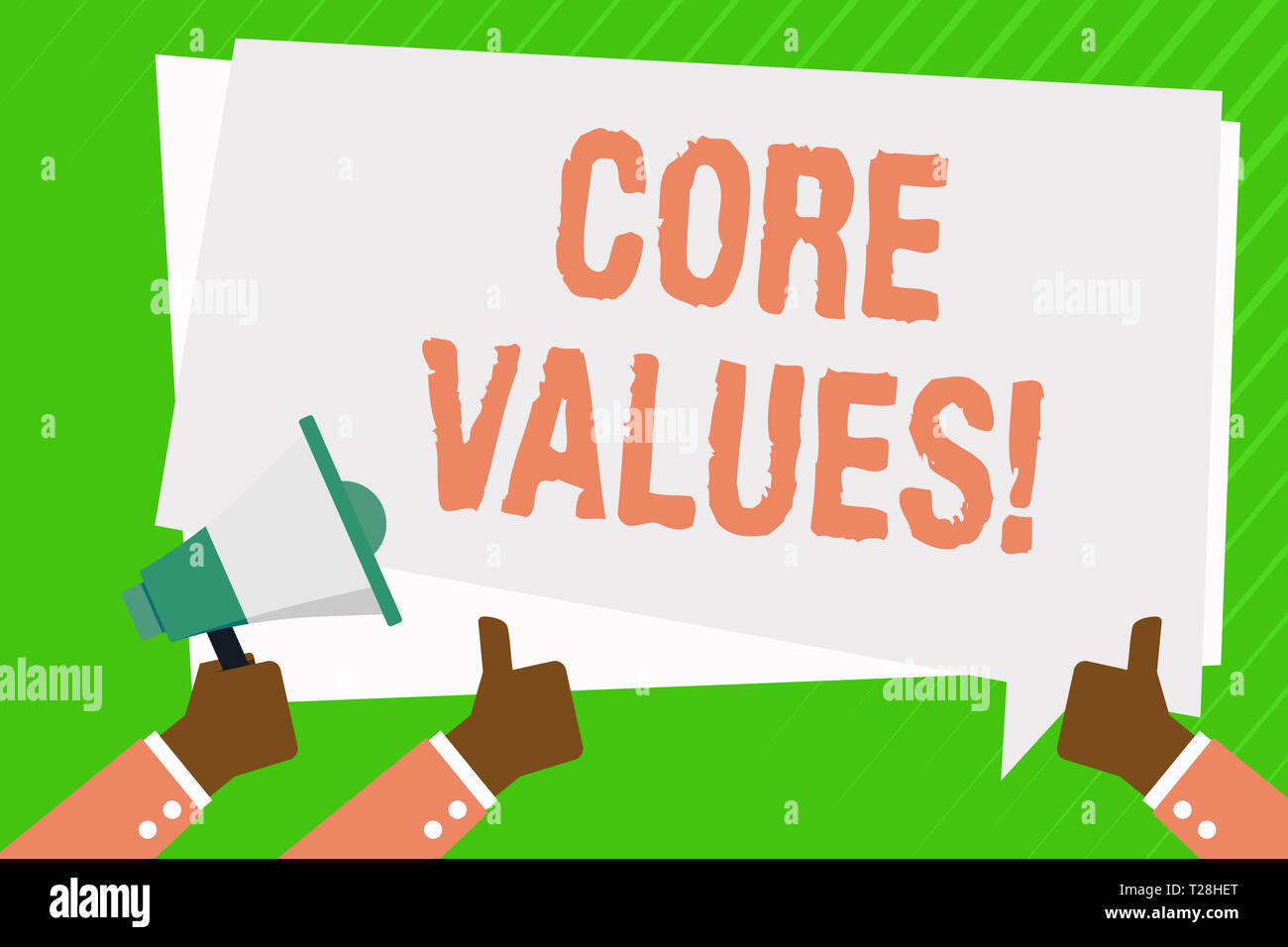 Conceptual hand writing showing Core Values. Concept meaning principle ...