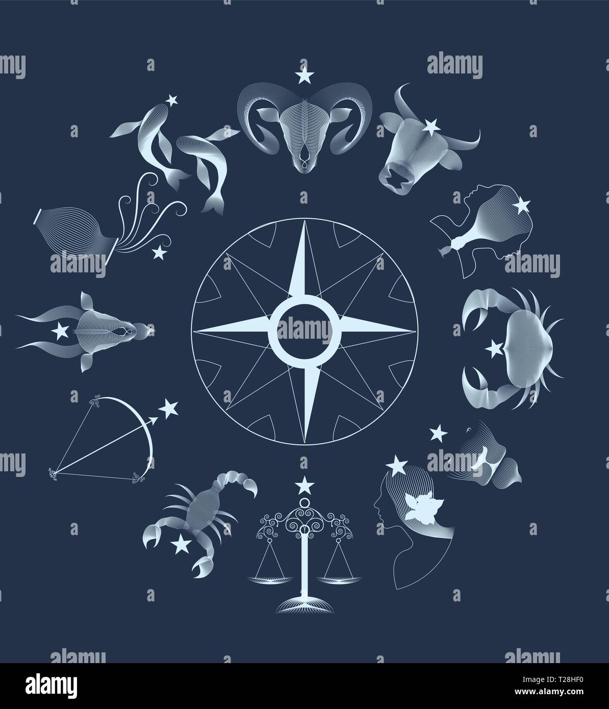 Zodiac star signs hi-res stock photography and images - Alamy