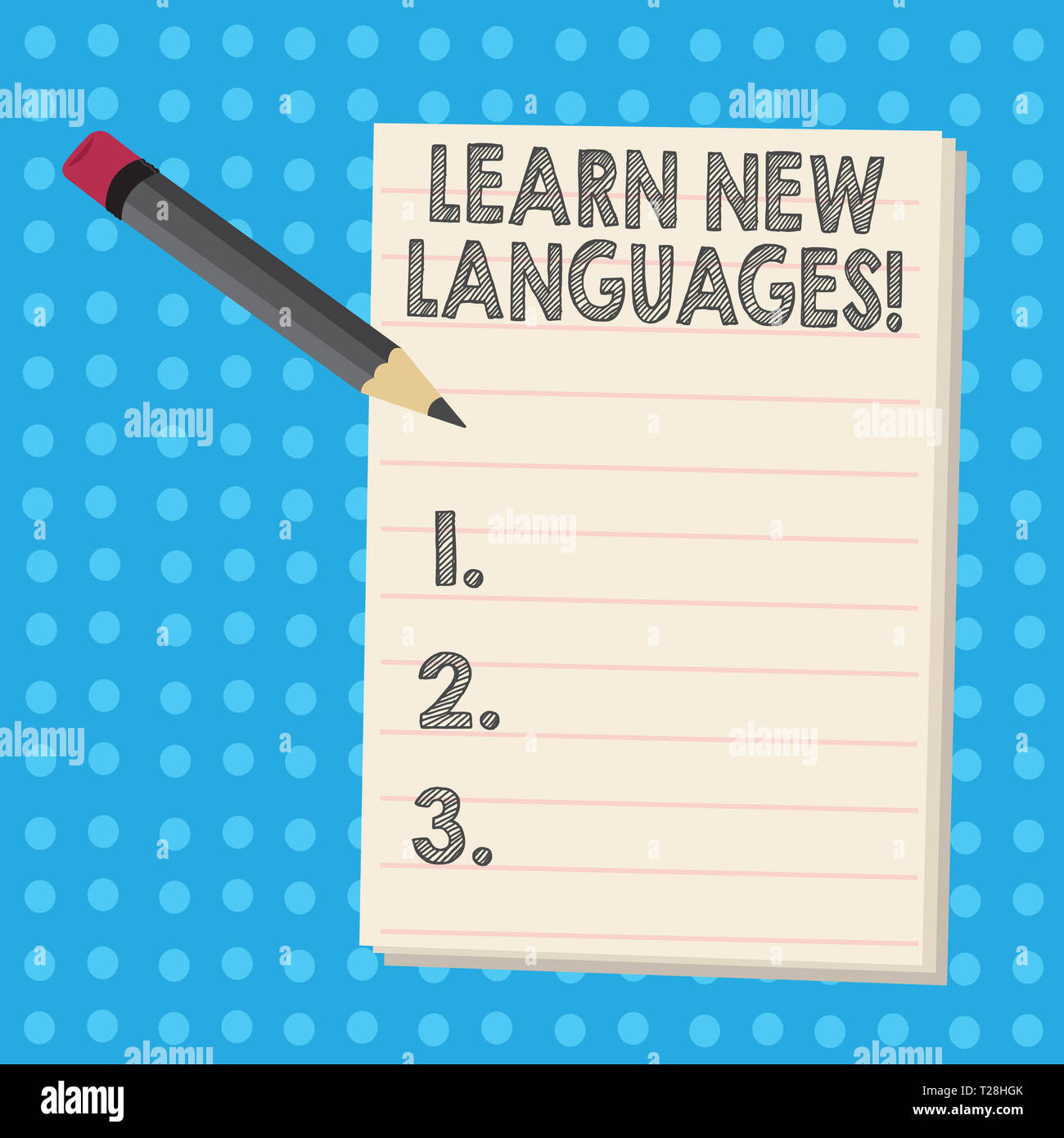 Writing note showing Learn New Languages. Business concept for ...