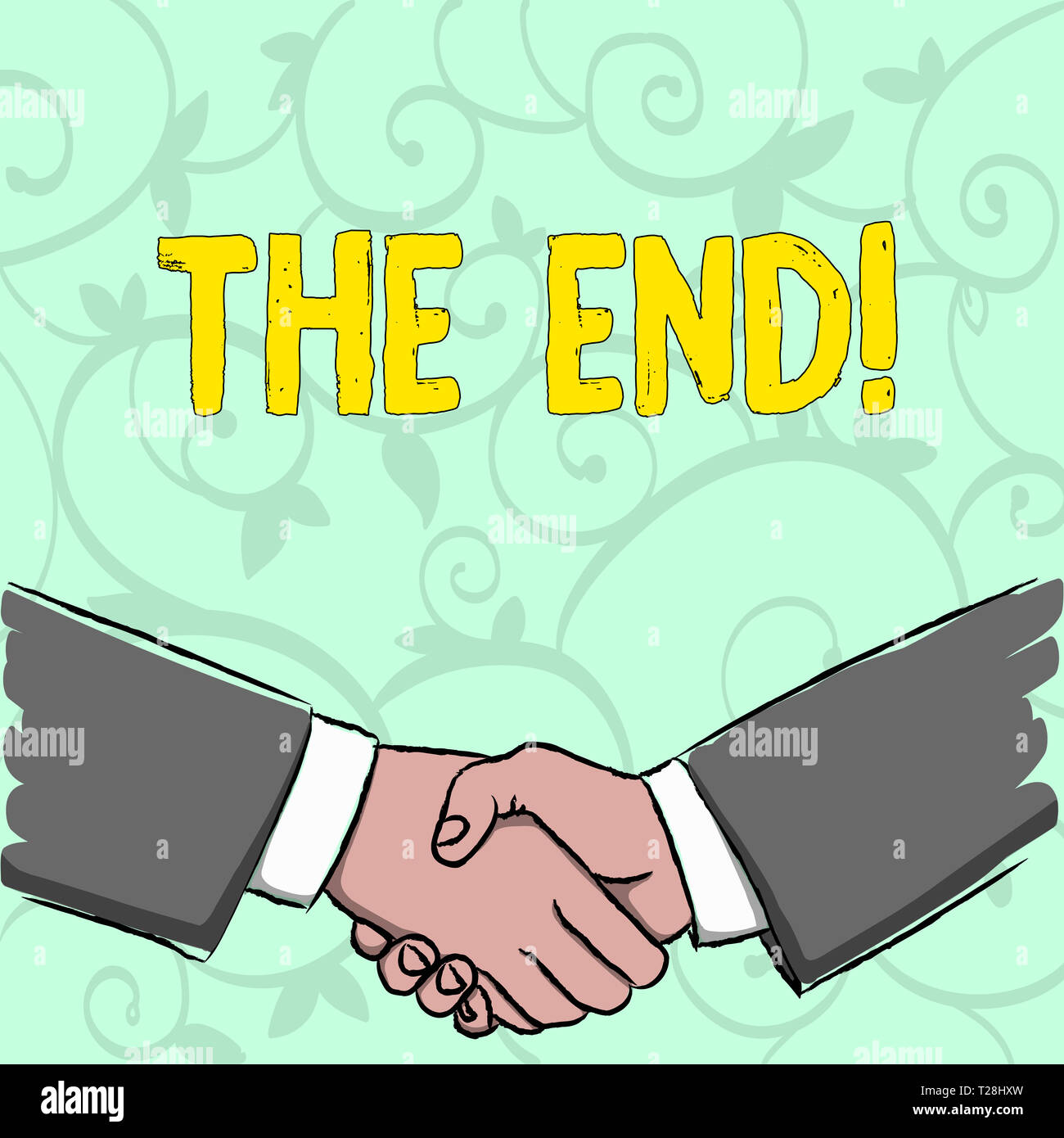 Handwriting text writing The End. Conceptual photo Conclusion of time ...