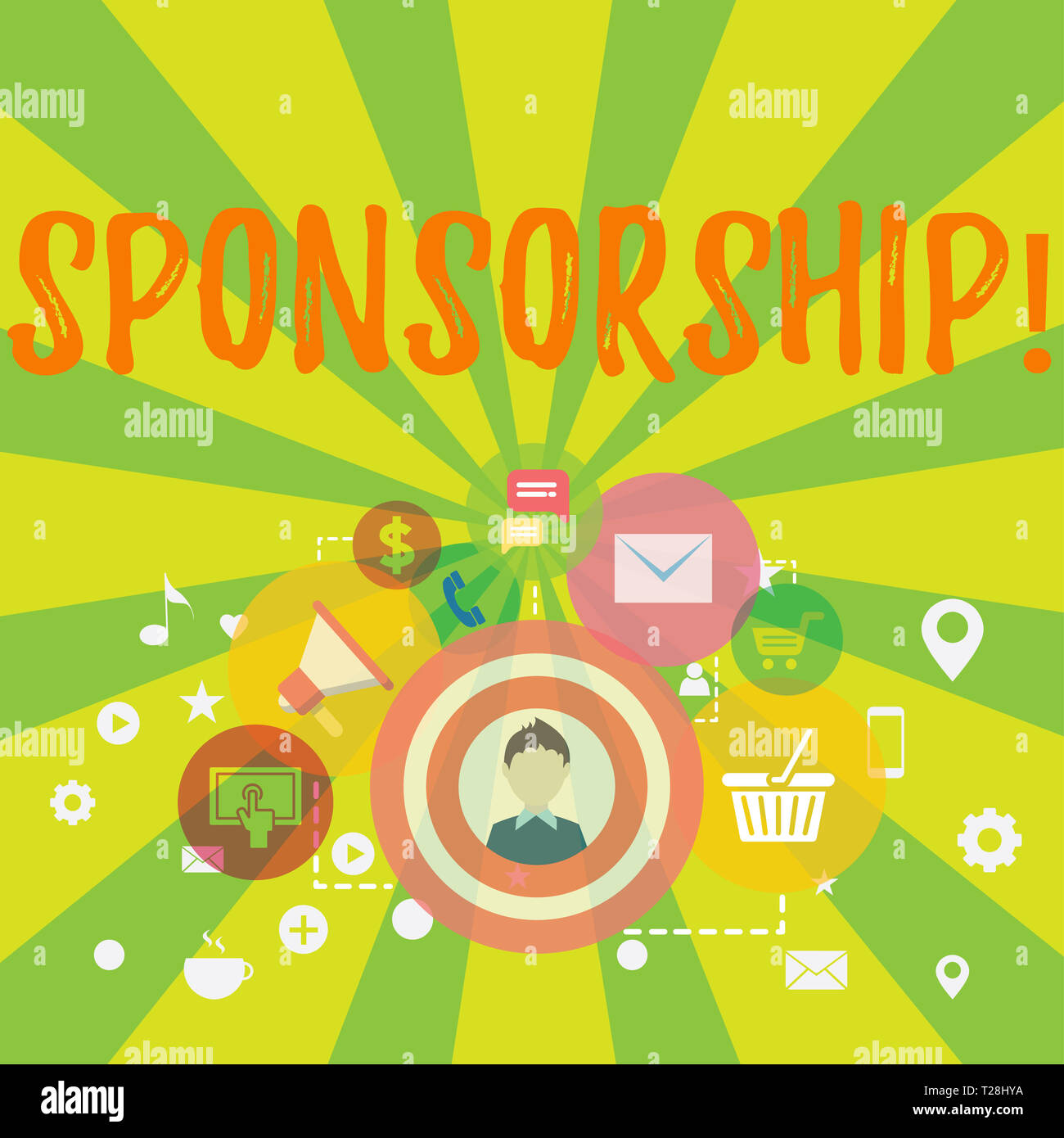 Conceptual hand writing showing Sponsorship. Concept meaning Person or ...