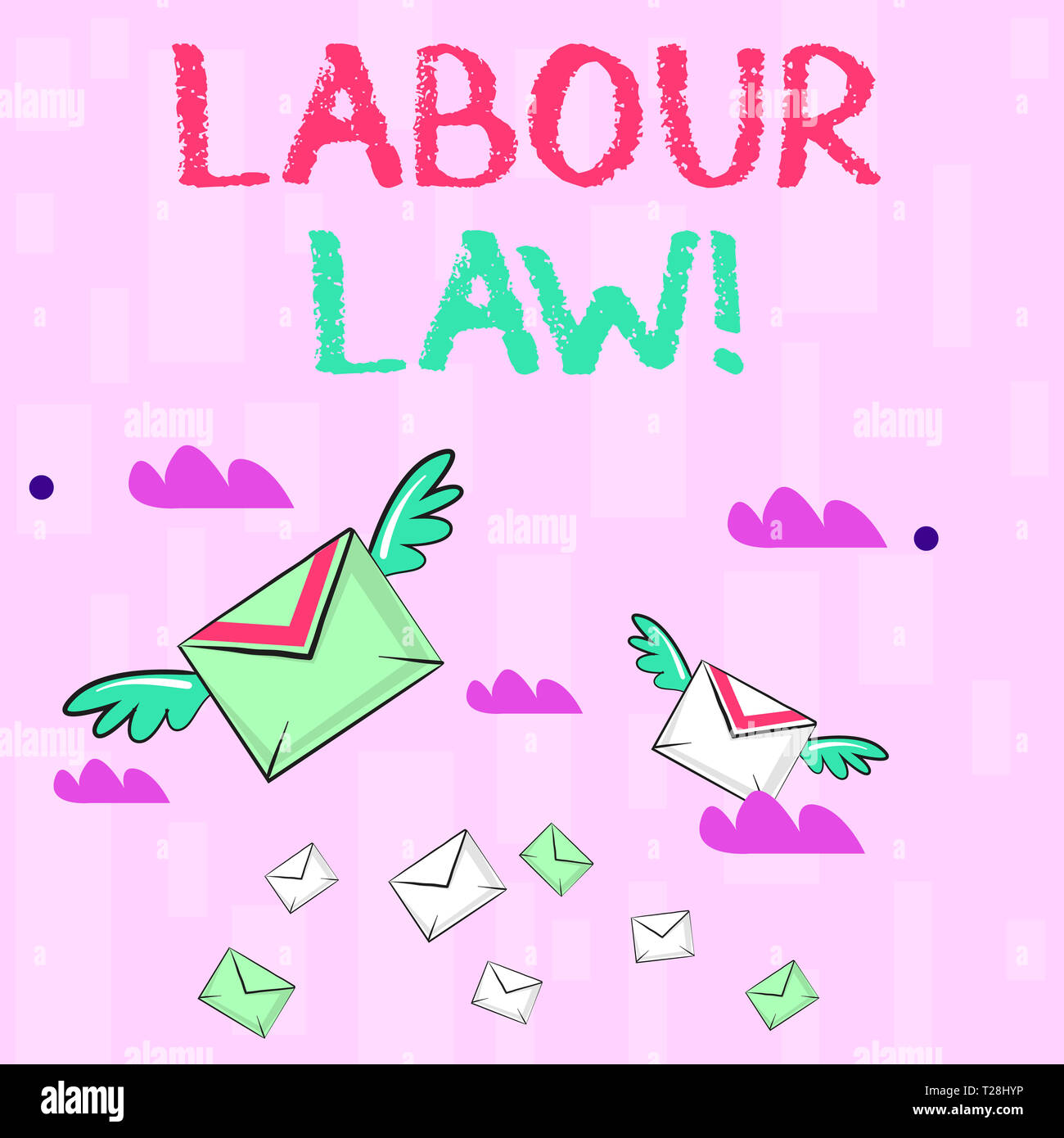 Writing note showing Labour Law. Business concept for rules relating to ...