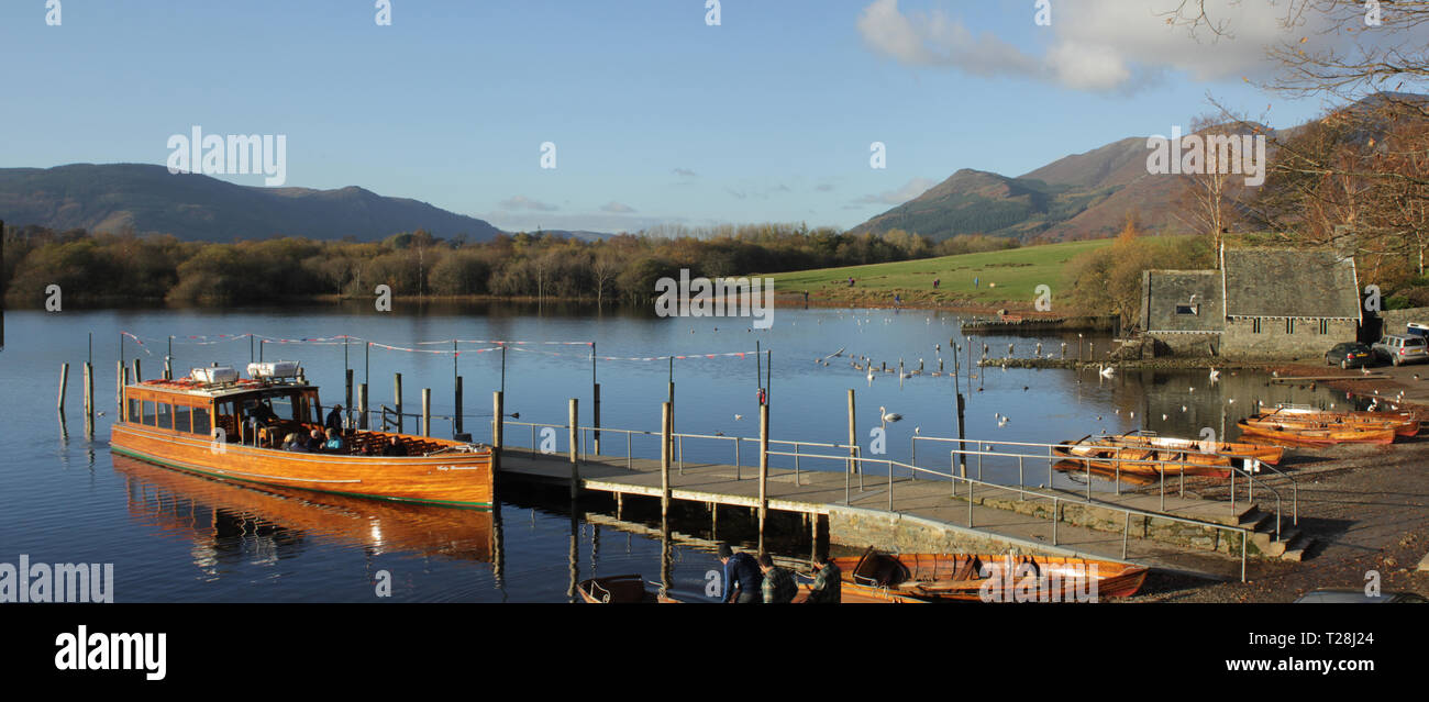 Derwentwater jetty launch hi-res stock photography and images - Alamy