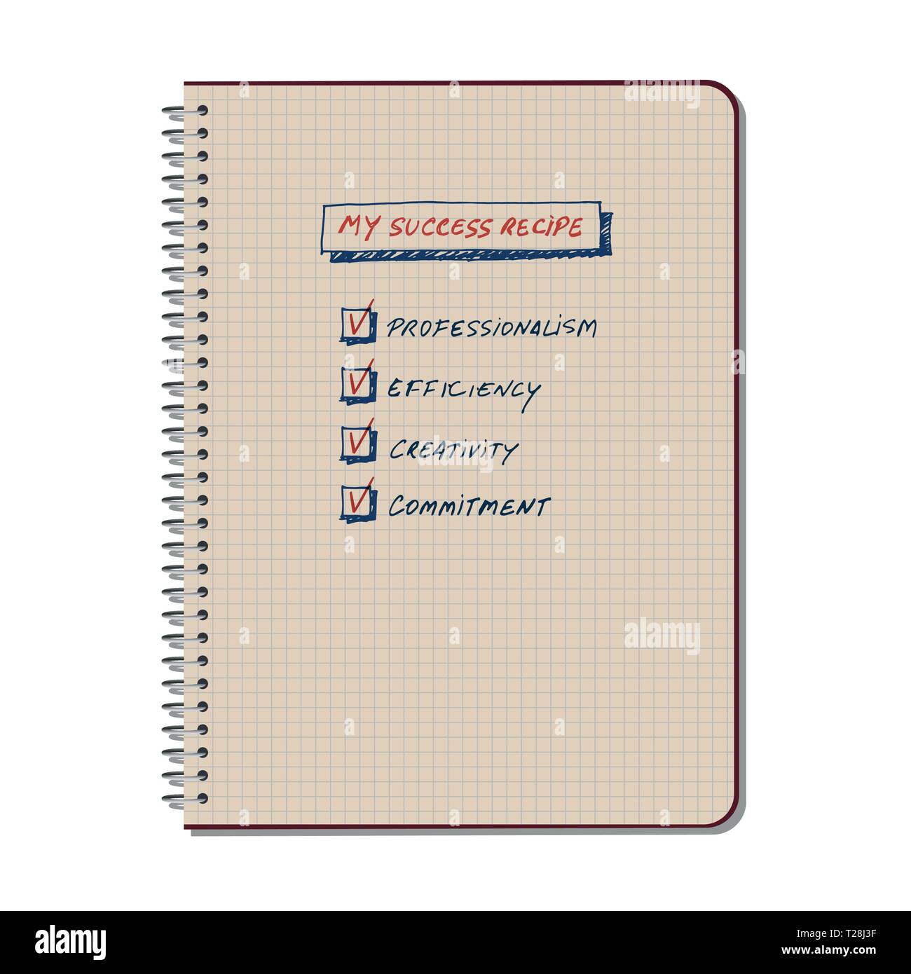 Check list recipe Stock Vector Images - Alamy