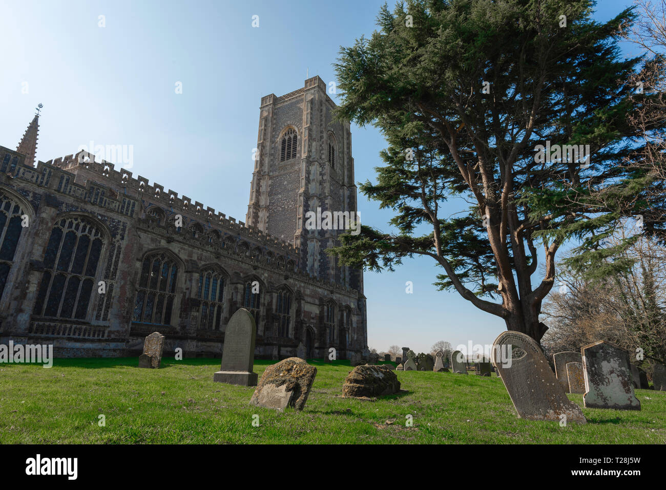 Suffolk Church, view of the late medieval (1525) Church of St Peter ...