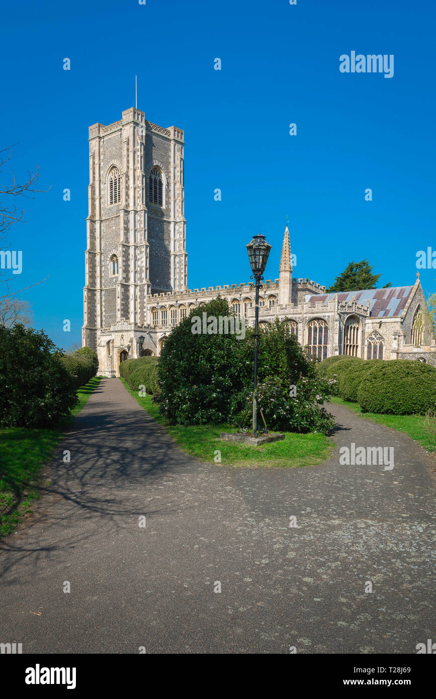 Lavenham Church, view of the late medieval (1525) Church of St Peter ...