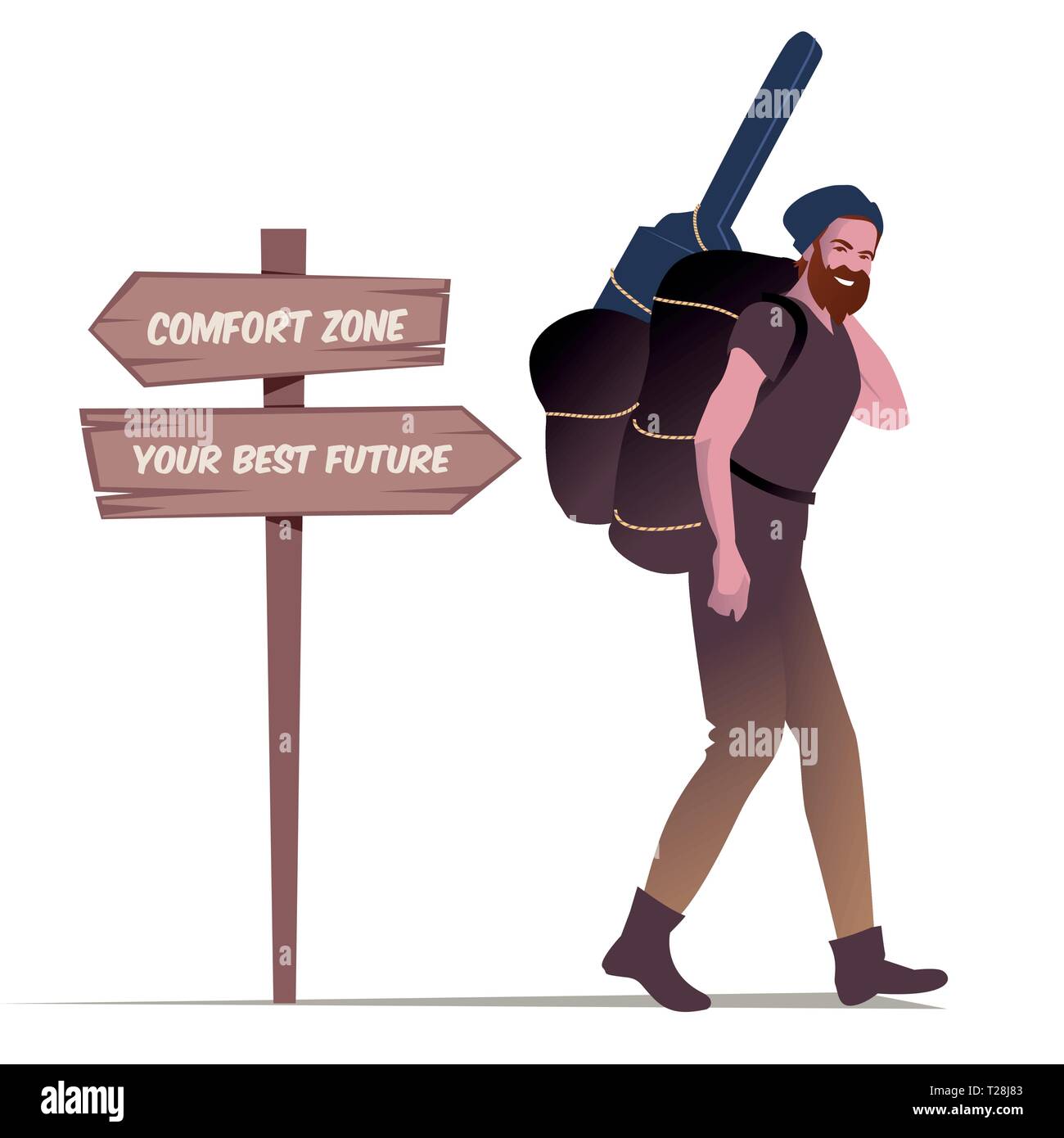 Man carrying traffic signs Stock Vector Images - Alamy