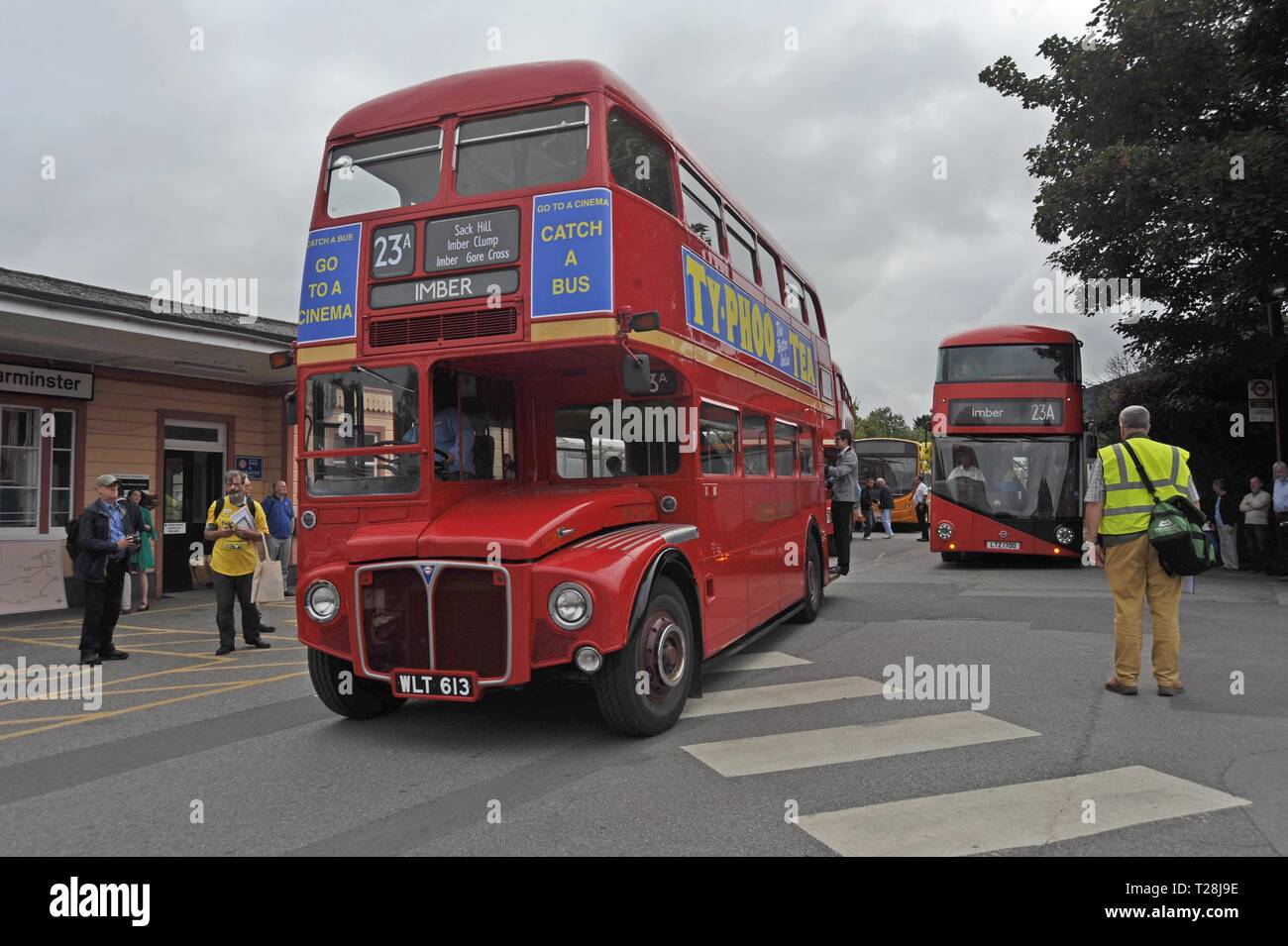 Bus enthusiasts travel in vintage Routemaster London buses to Imber ...