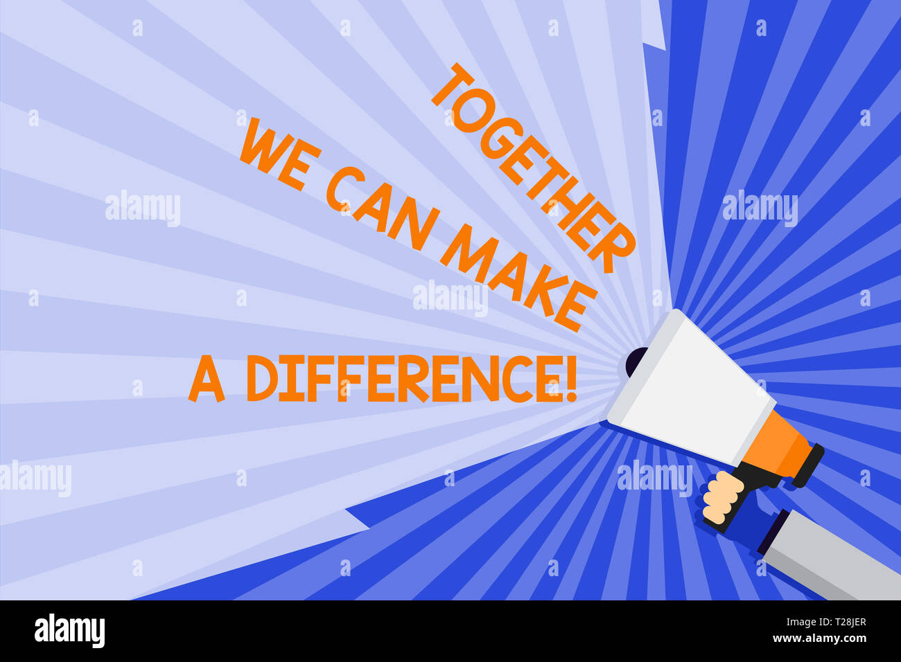 Word writing text Together We Can Make A Difference. Business photo ...