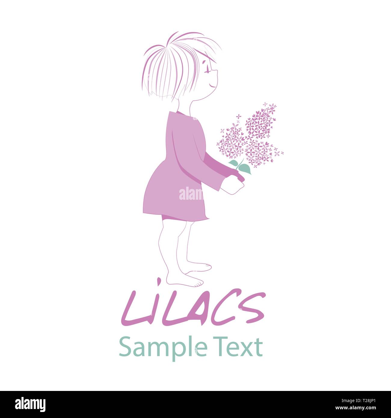 Little girl logo design hi-res stock photography and images - Alamy