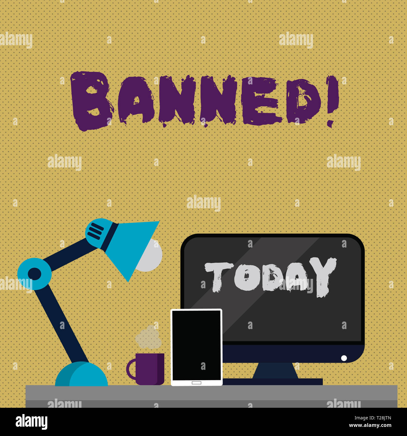 Writing note showing Banned. Business concept for Ban steroids, No ...