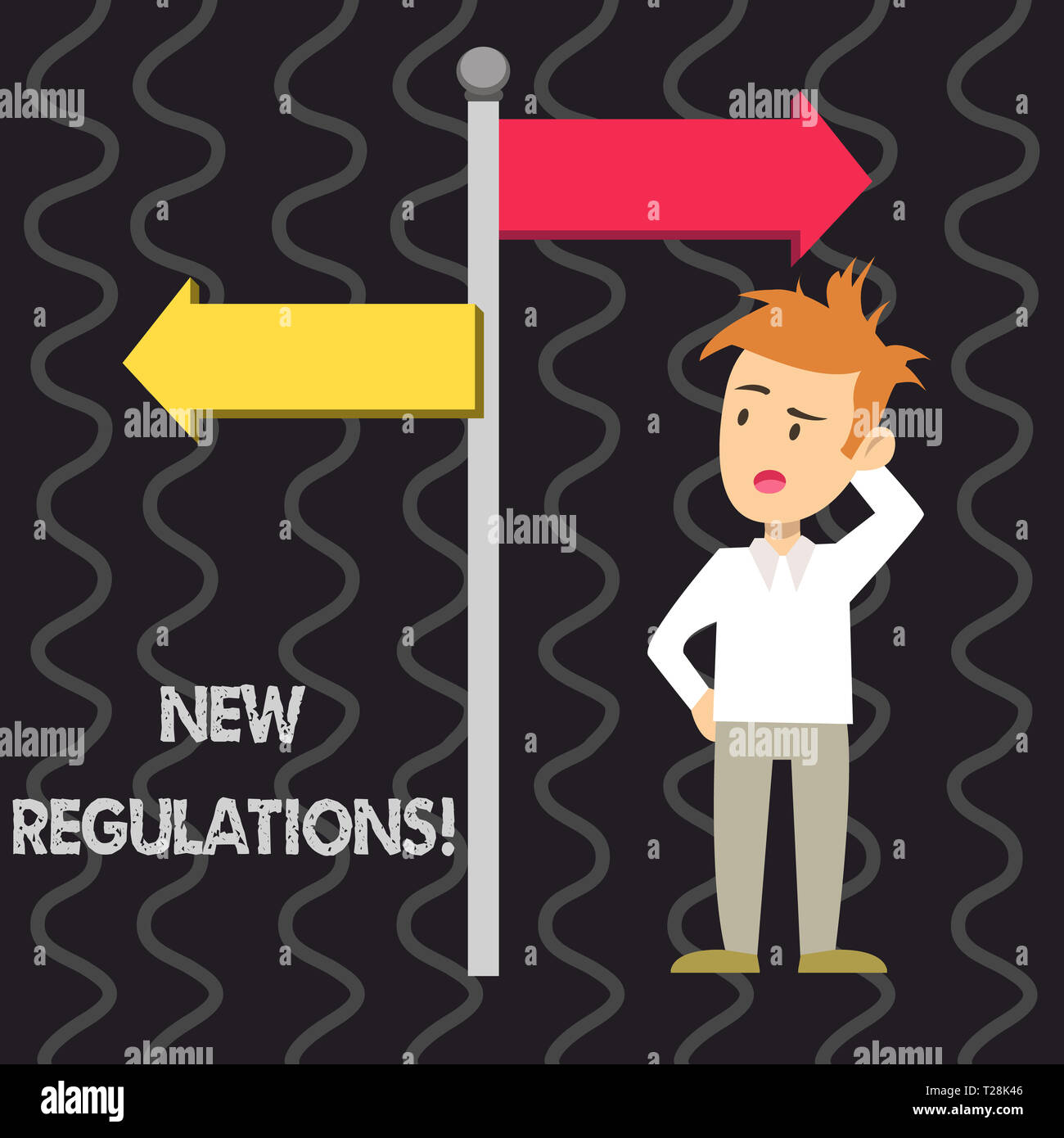 Writing note showing New Regulations. Business concept for rules made ...