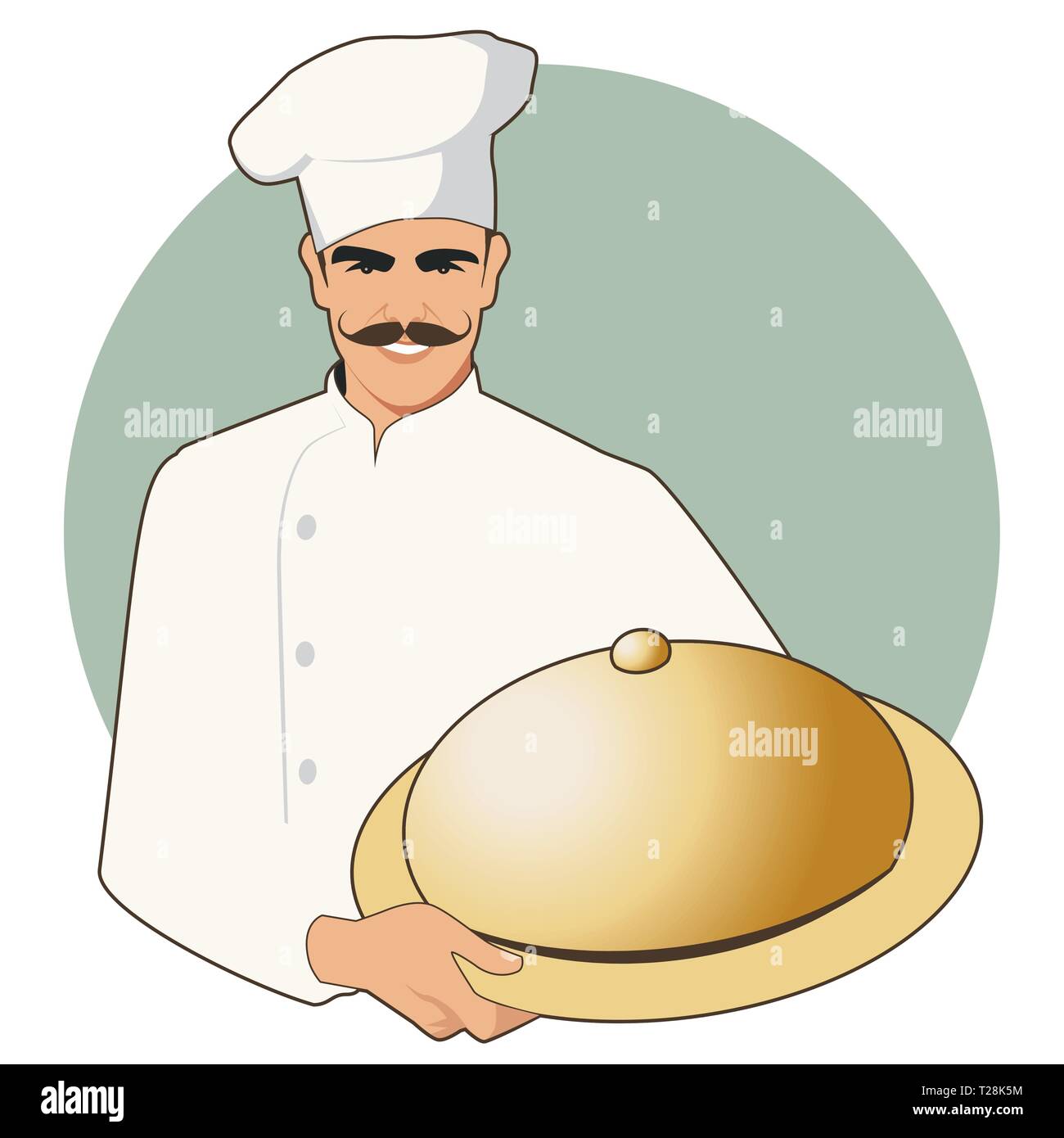 White covered tray food icon Stock Vector Images - Alamy