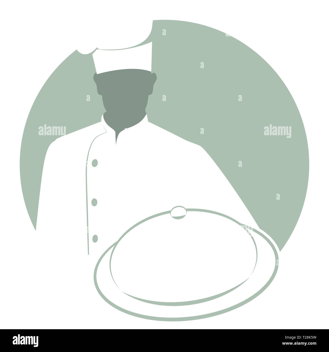 Man carrying tray Stock Vector Images - Alamy