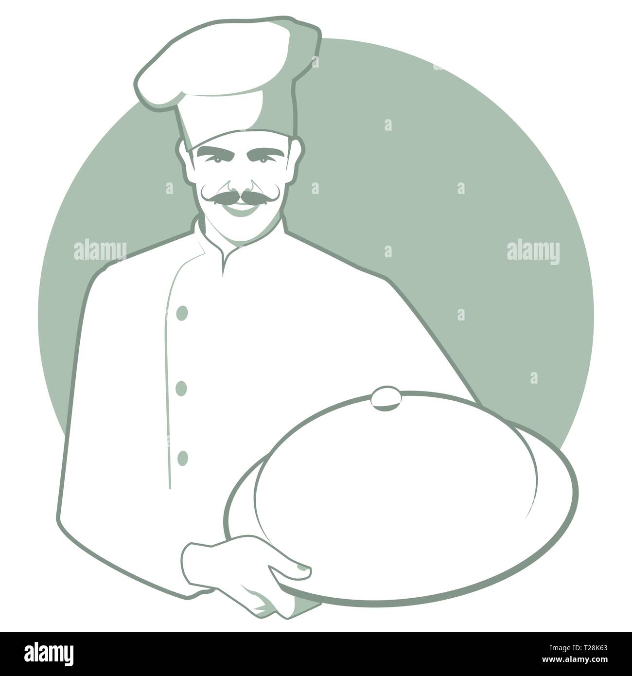 Man carrying plate food Stock Vector Images - Alamy