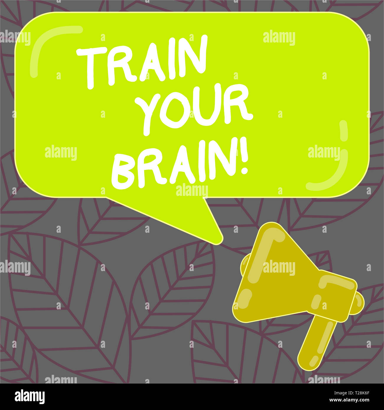 Writing note showing Train Your Brain. Business concept for Educate ...