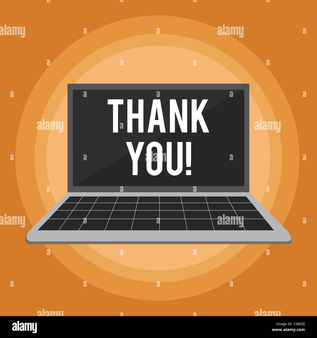 Writing note showing Thank You. Business concept for polite expression ...