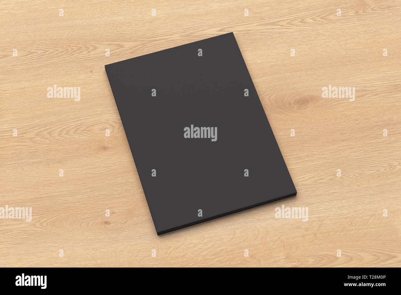Stack of blank black papers on wooden background Stock Photo - Alamy