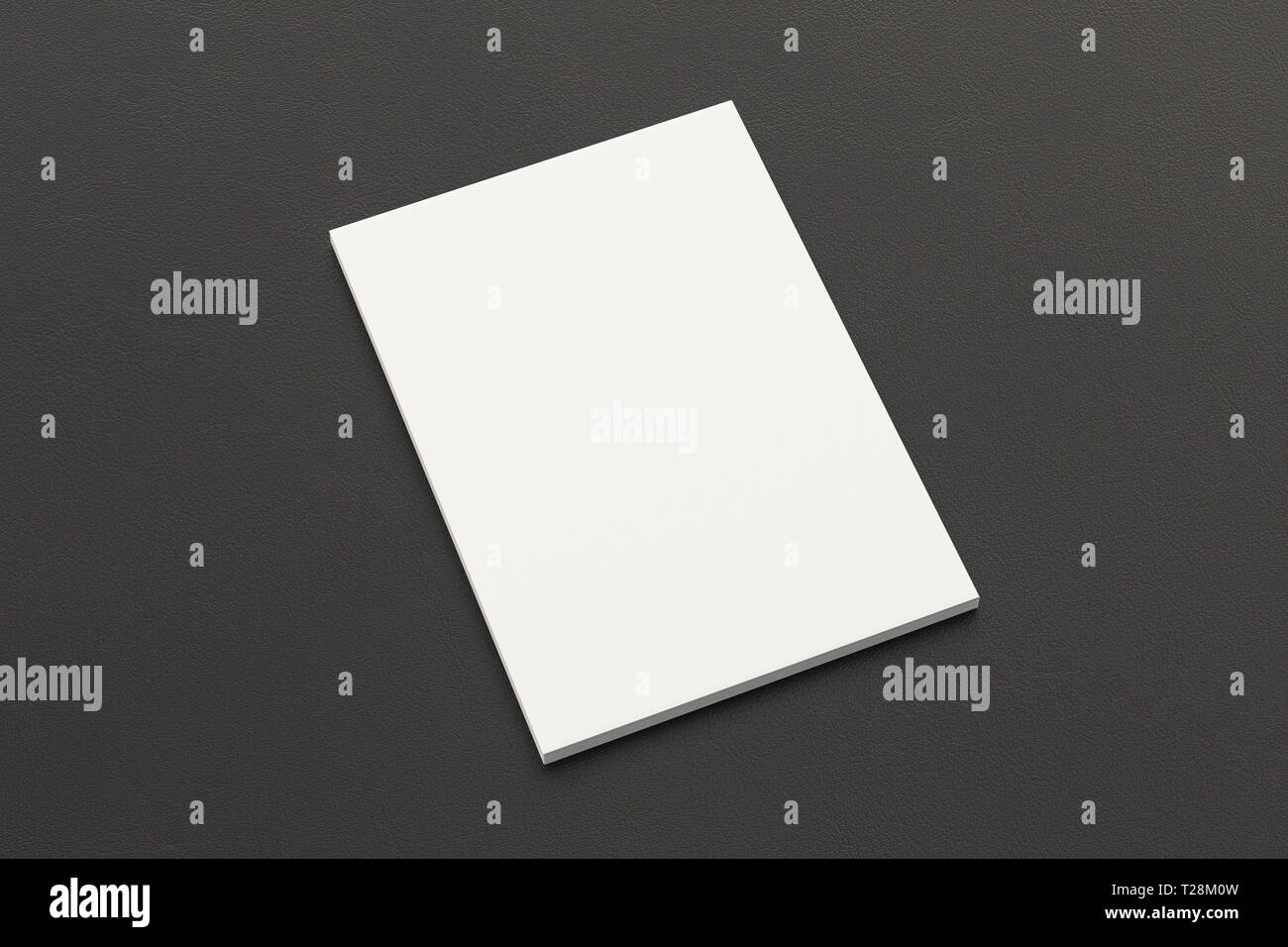 Stack of blank papers on black background Stock Photo - Alamy