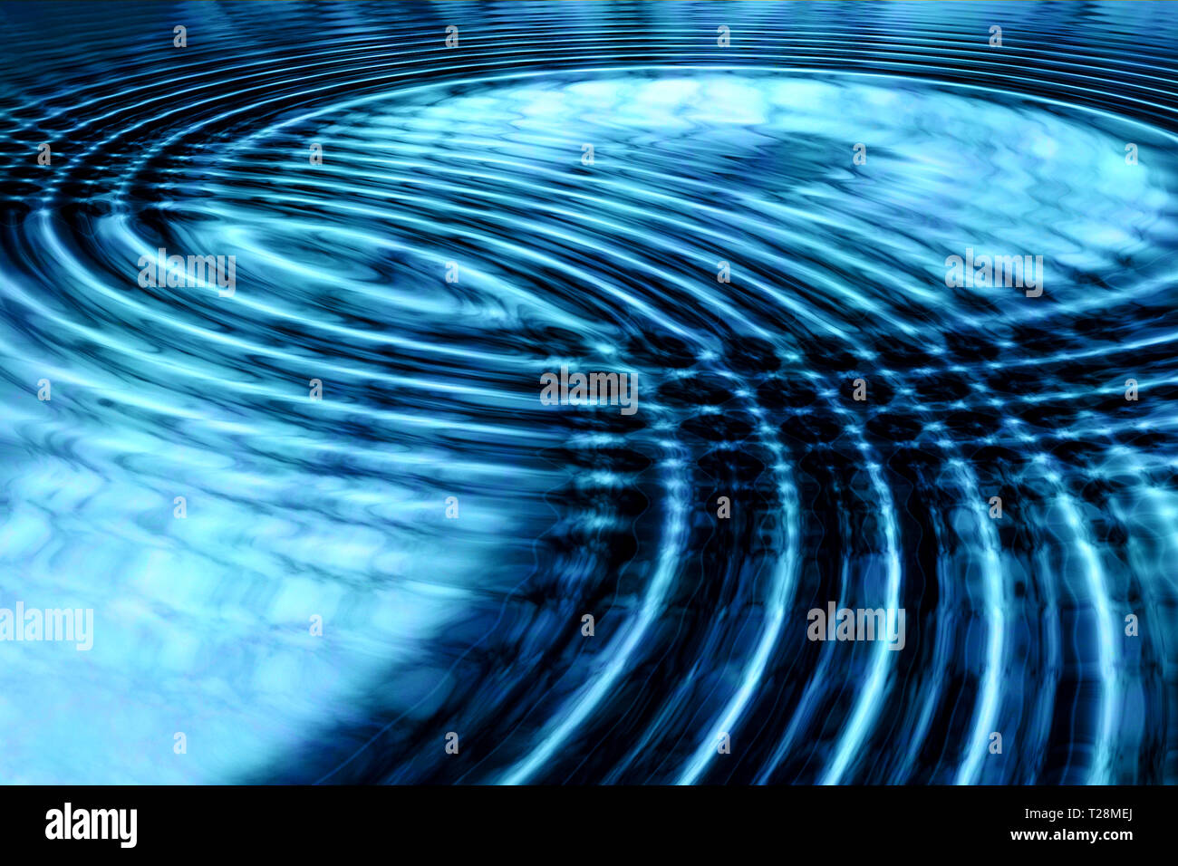 Abstract digital cyan waves intermediate with other Big waves ...