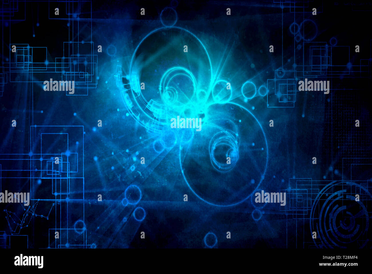 Abstract artistic digital fields of energy on a colorful background ...