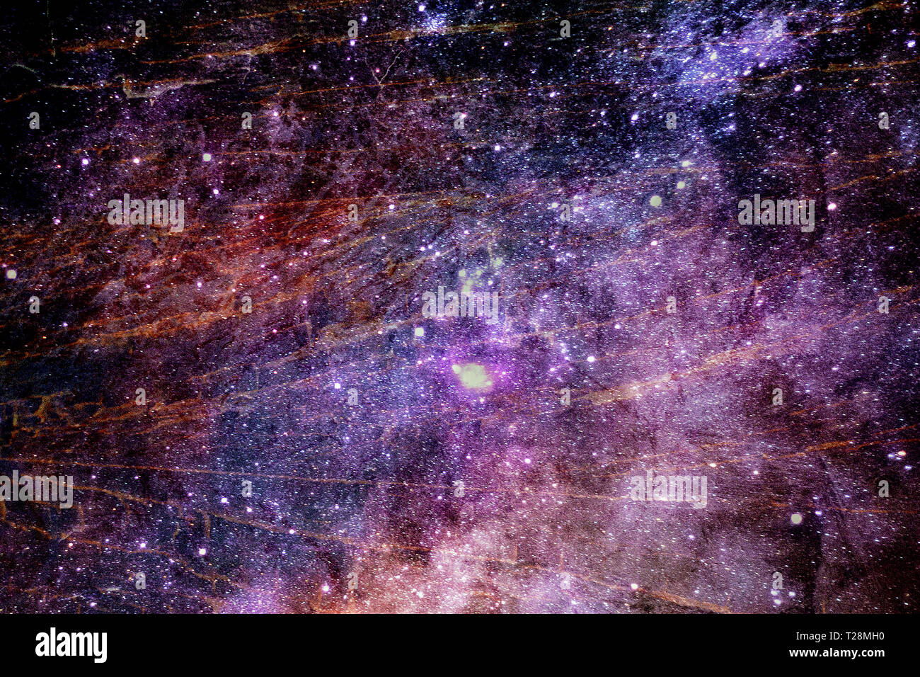 Abstract artistic multicolored galaxy texture on an abstract space ...
