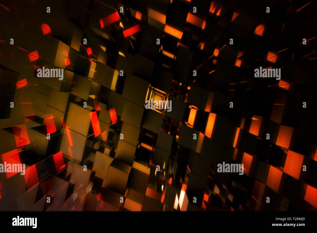 Abstract colorful digital cubes in a modern background Stock Photo - Alamy