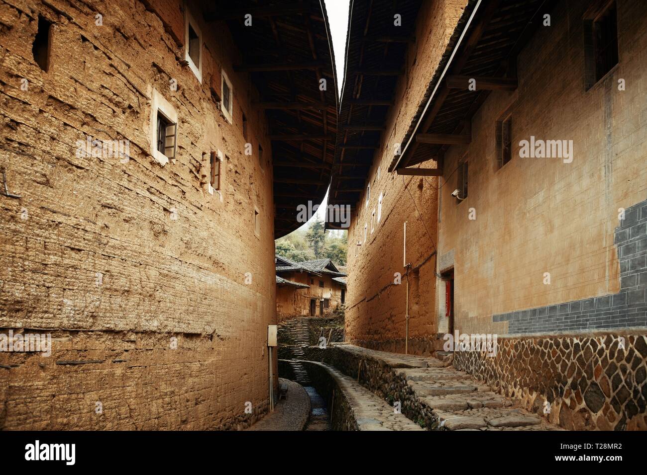 Traditional Tulou building is the unique dwellings of Hakka in Fujian ...