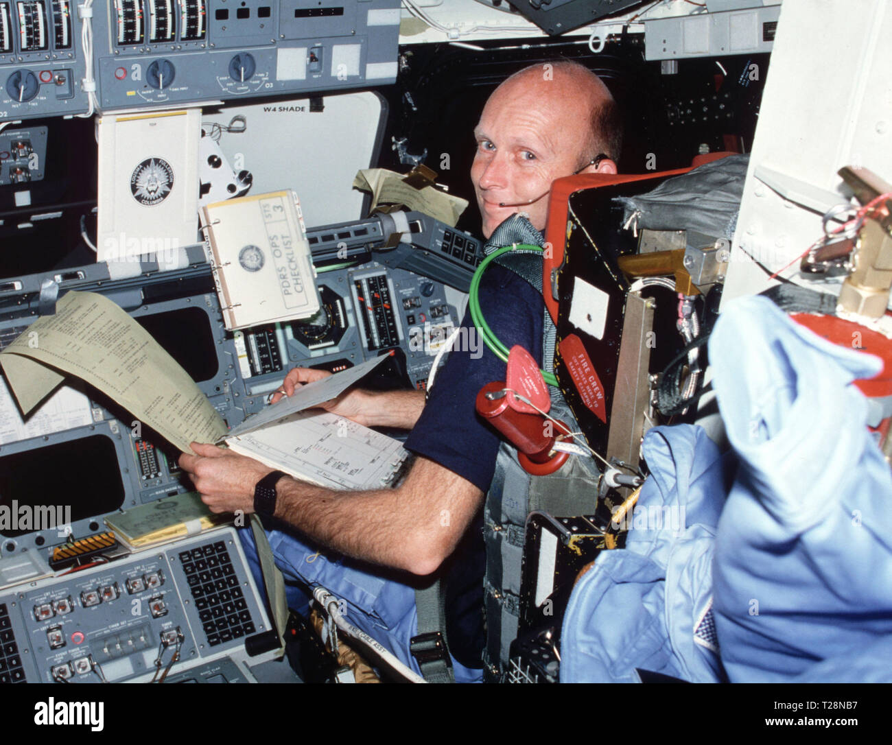 (22-30 March 1982) --- Pilot C. Gordon Fullerton, wearing ...