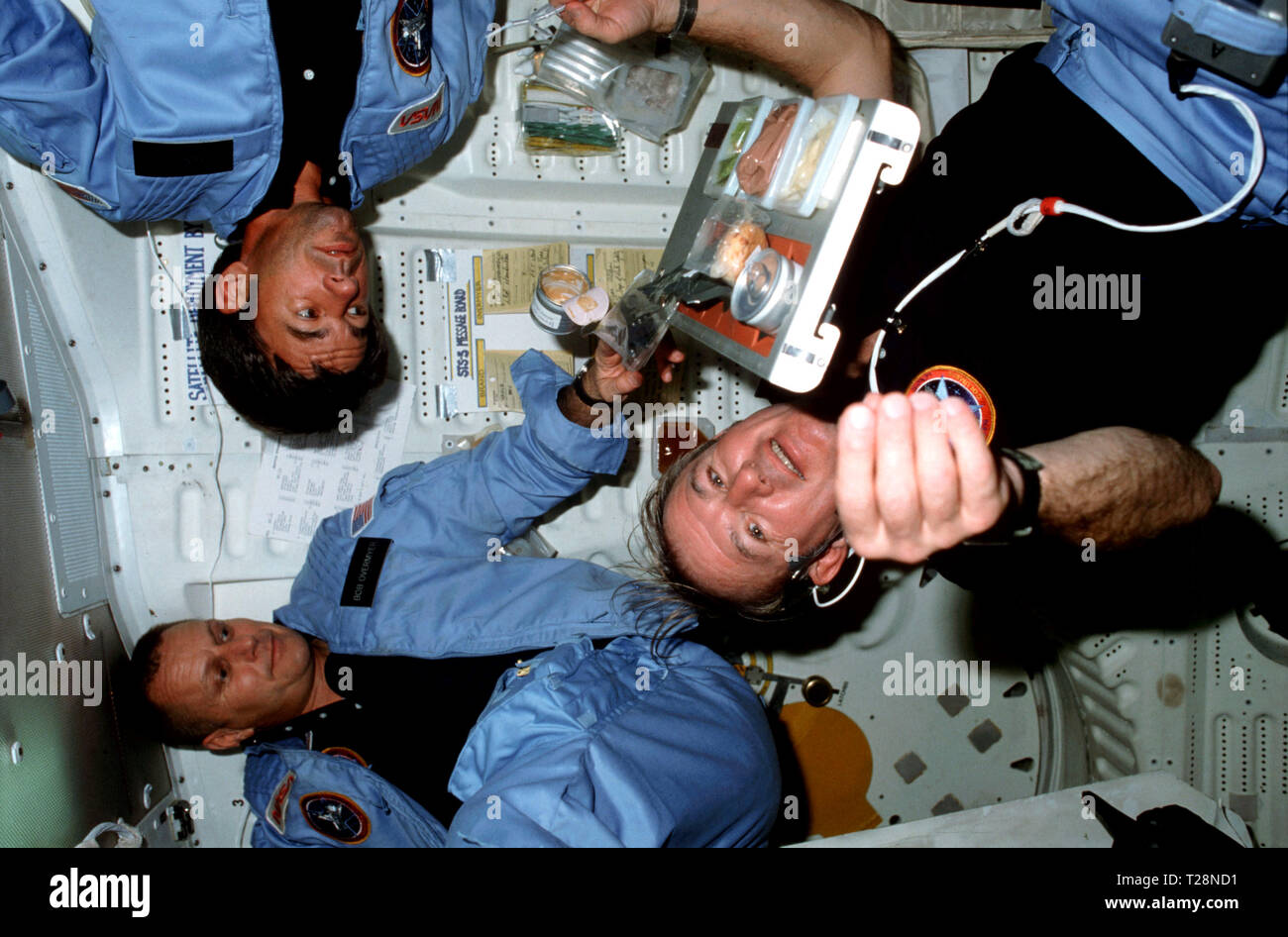 Space Astronauts Eat In Fluff