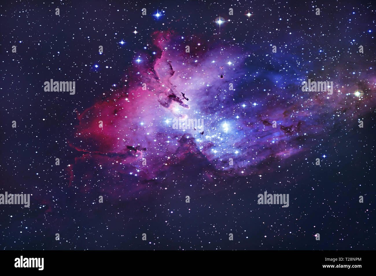 Abstract colorful galaxy with glowing stars artwork Stock Photo - Alamy
